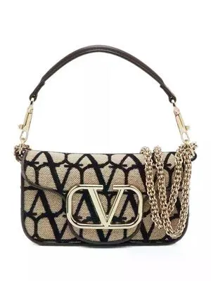 Valentino Garavani Small Locò Iconographe Shoulder Bag - Neutrals