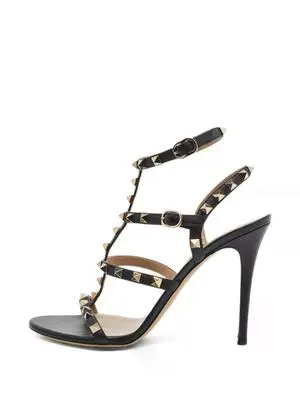 Valentino Garavani Leather Rockstud Stiletto Heeled Sandals
