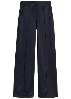 Simkhai Kyra Wide-leg Satin-crepe Trousers