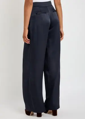 Simkhai Kyra Wide-leg Satin-crepe Trousers