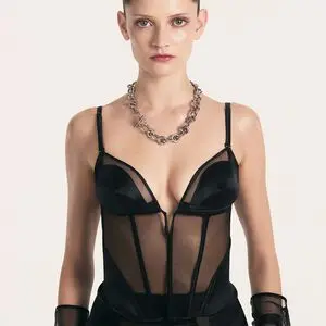 LUNATIC FEMME Double Entendre Bustier W/ Detachable Cups
