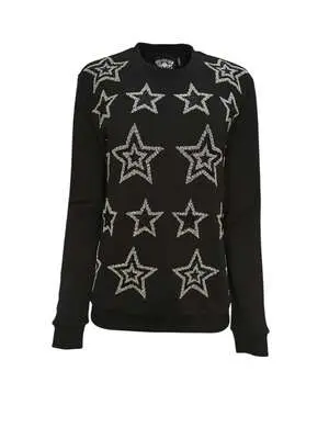 ANY OLD IRON Hand-beaded Star Sweatshirt - Black/silver