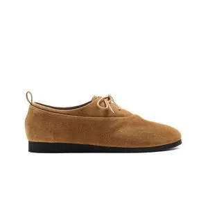 NAGUISA Carmen Suede Oxford Shoes - Brown