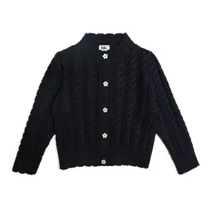 GIGI KNITWEAR Ailis Eyelet Cardigan - Black