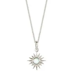 CHARLOTTE'S WEB JEWELLERY Charlotte's Web Jewellery Sterling Silver Solar Eclipse Opal Pendant Necklace Silver
