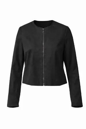 CONQUISTA Zip-front Cardigan - Black