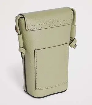 Longchamp Leather Épure Phone Case With Strap