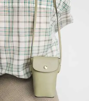 Longchamp Leather Épure Phone Case With Strap