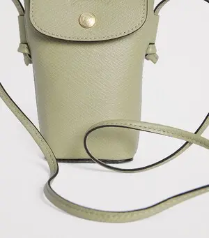 Longchamp Leather Épure Phone Case With Strap