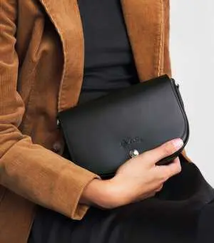 Longchamp Small Leather Épure Cross-body Bag - Black