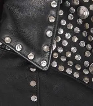 Polo Ralph Lauren Studded Moto Leather Jacket