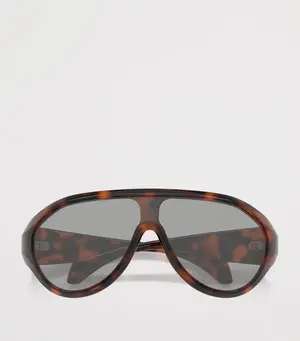 Moncler Tortoiseshell Aviator Sunglasses