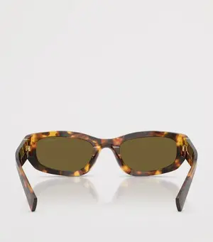 Miu Miu Tortoiseshell Rectangle Sunglasses