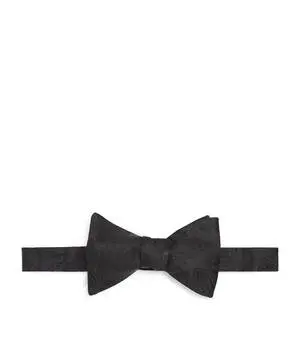 Eton Silk Paisley Bow Tie - Black