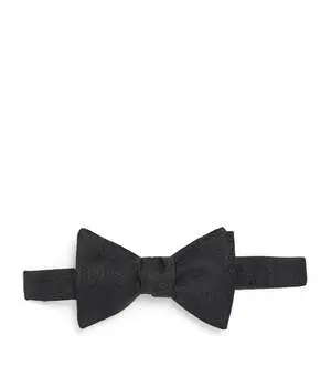 Eton Silk Medallion Bow Tie - Black