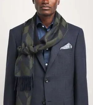 Eton Merino Wool Chevron Scarf