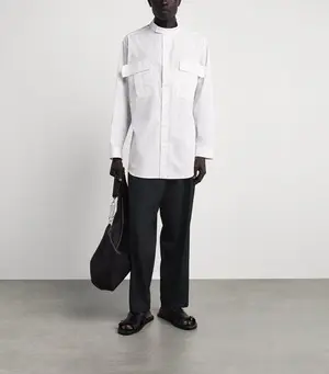 Yohji Yamamoto Wool Pleated Slim Trousers