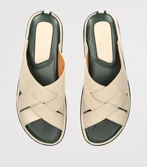 BROTINI Leather Cross-strap Sandals