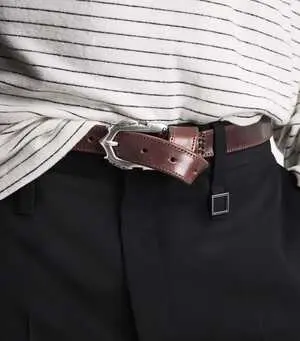 MOLEBO Leather Engraved Western Belt