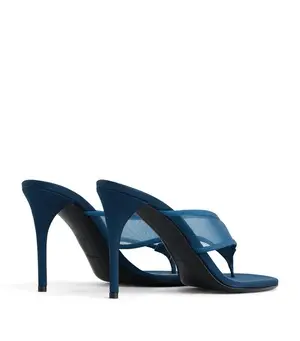 Alaïa Mesh Thong Mules 90 - Blue