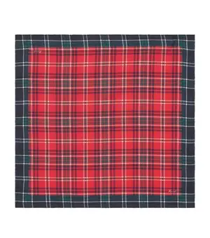 Harrods Silk Tartan Scarf - Red