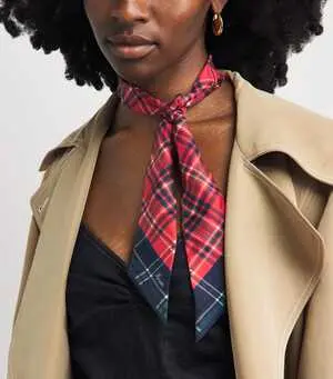 Harrods Silk Tartan Scarf