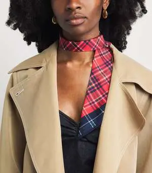Harrods Silk Tartan Scarf
