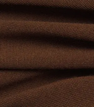 BRETT JOHNSON Virgin Wool Long-sleeve Polo Shirt