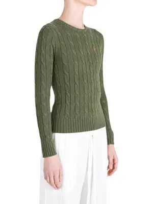 Polo Ralph Lauren Cable-knit Logo-embroidered Sweater