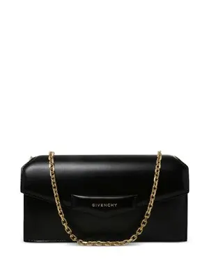 Givenchy Antigona Leather Wallet On Chain - Black