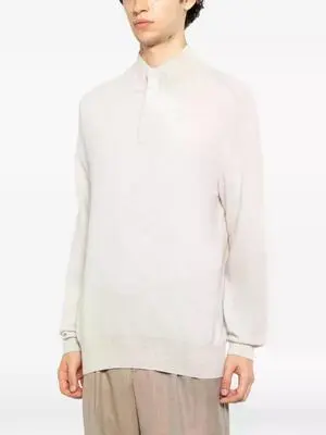 N.peal Half-button Sweater