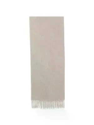 N.peal Fringed Woven Scarf - Grey