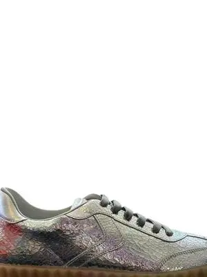 VOILE BLANCHE Cracked Effect Lace-up Sneakers