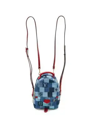 LOUIS VUITTON 2020 Palm Springs Mini Patchwork Backpack - Blue