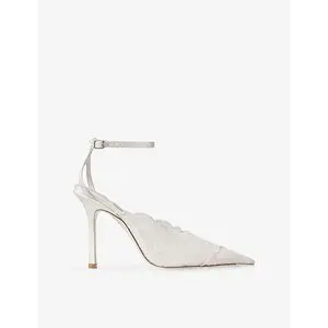 JIMMY CHOO Faiz 100 Lace Heeled Courts - Ivory