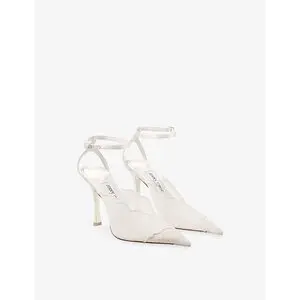 JIMMY CHOO Faiz 100 Lace Heeled Courts