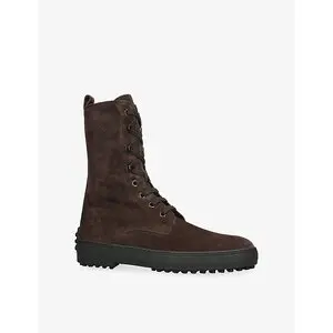 TOD'S Gommino Lace-up Suede Boots