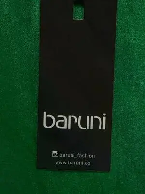 BARUNI Short-sleeve Belted Maxi Dress