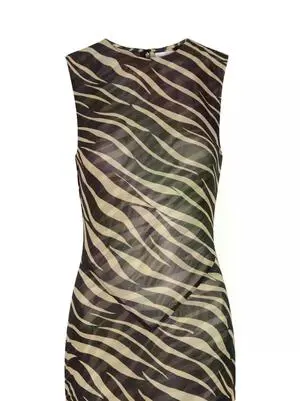 Ronny Kobo Krisa Zebra-print Maxi Dress