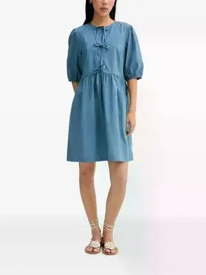 Marc O'polo Puff Sleeve Mini Dress - Blue