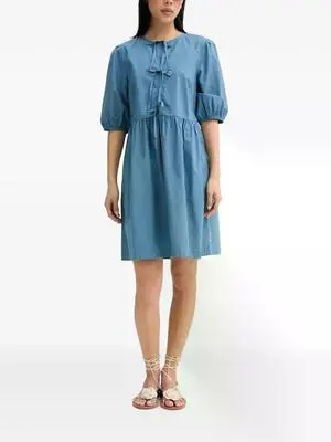 Marc O'polo Puff Sleeve Mini Dress - Blue