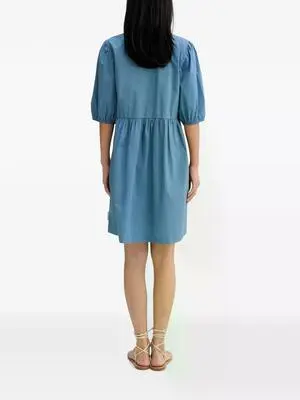 Marc O'polo Puff Sleeve Mini Dress - Blue