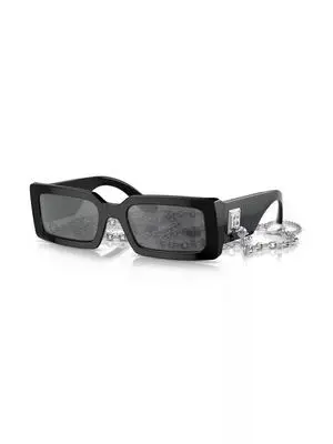 Dolce & Gabbana Rectangle Sunglasses With Chain Detail