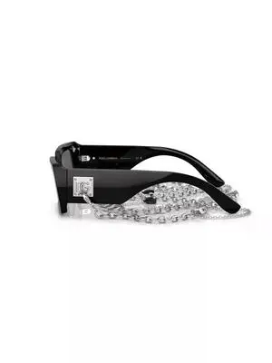 Dolce & Gabbana Rectangle Sunglasses With Chain Detail