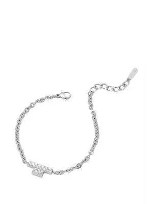 TRUSSARDI Pavé Logo Bracelet - Silver