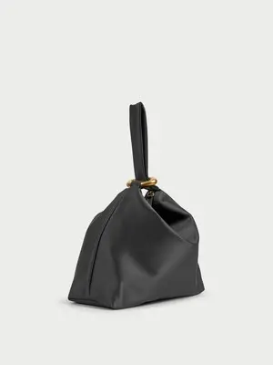 BY MALENE BIRGER Isadora Satin Clutch With Hoop Handle