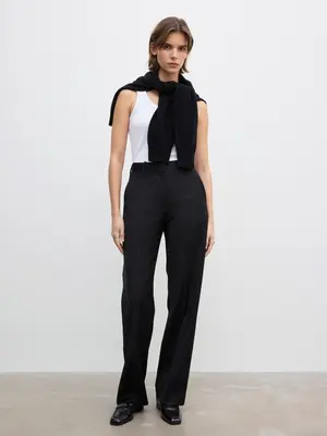 HOUSE OF DAGMAR Classic Suit Trouser - Black