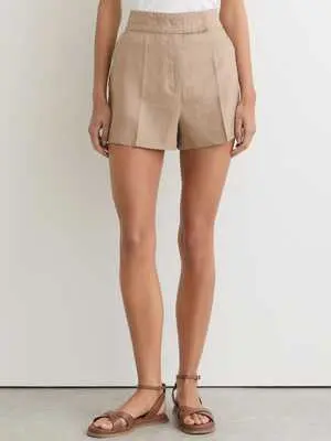 REISS Linen Wave-trim Shorts