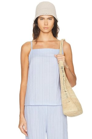 Donni. Eyelet Pop Shell Top