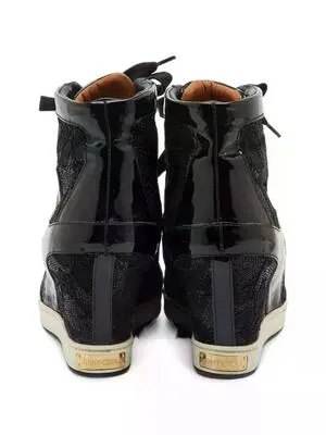 JIMMY CHOO Panama Lace Wedge Sneakers